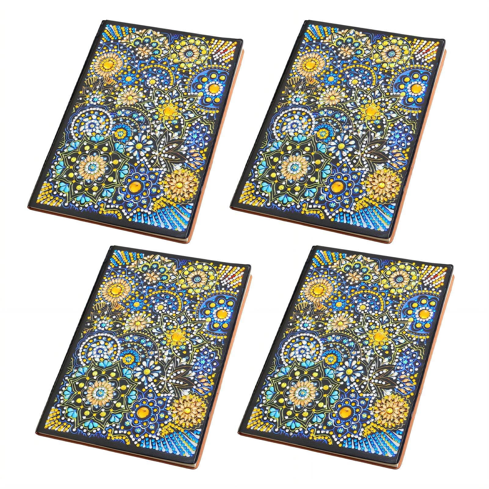 CCOCC 4Pcs Diamond Art,Notebook Diamond Art Club,Mandala Full Diamond ...