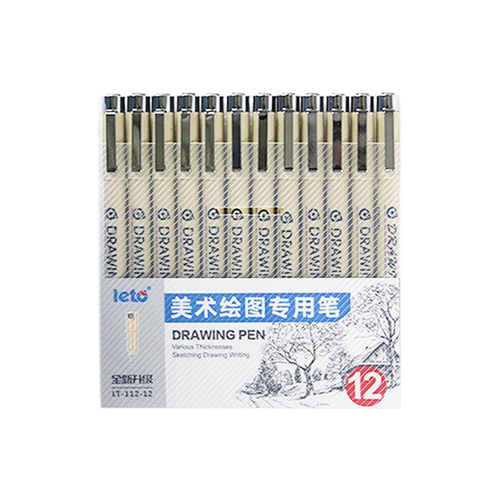 CCOCC Drawing Pens,Durable Metal Clip Permanent Marker,Color-Coded Caps ...