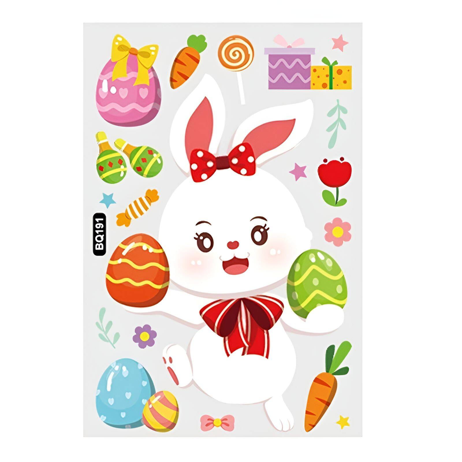 CCOCC Easter Stickers,Creative Decoration Decor Stickers,Bunny and ...