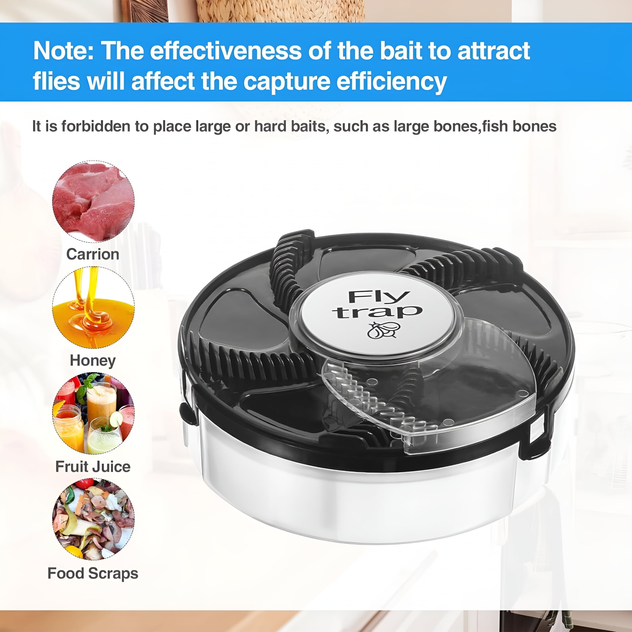 CCOCC Effective Indoor Flea Trap with Rotating and Recyclable Catcher ...