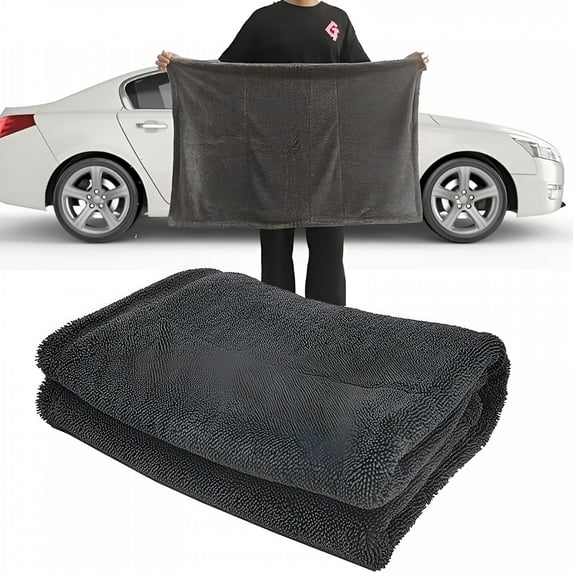 CCOCC Extra Large Car Drying Towels 1300Gsm Absorbent Microfiber Towels ...