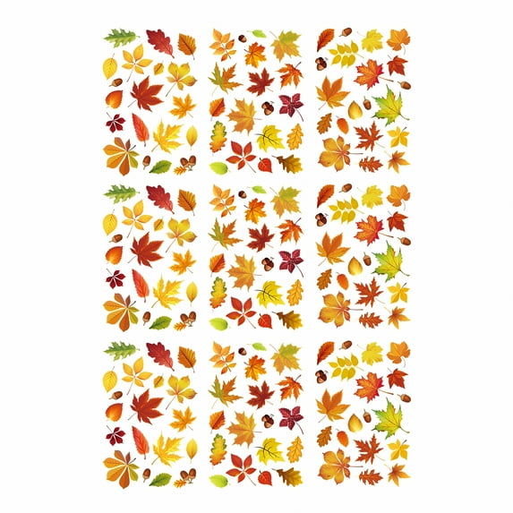 CCOCC Fall Window Clings - 9 Pcs Autumn Maple Leaf Window Clings for ...