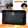 CCOCC Fireproof Waterproof Document Bag File Money Safe Box Secret File ...