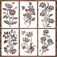 CCOCC Garden Fence Large Flower Stencils,Diy Decoration Reusable Floral ...