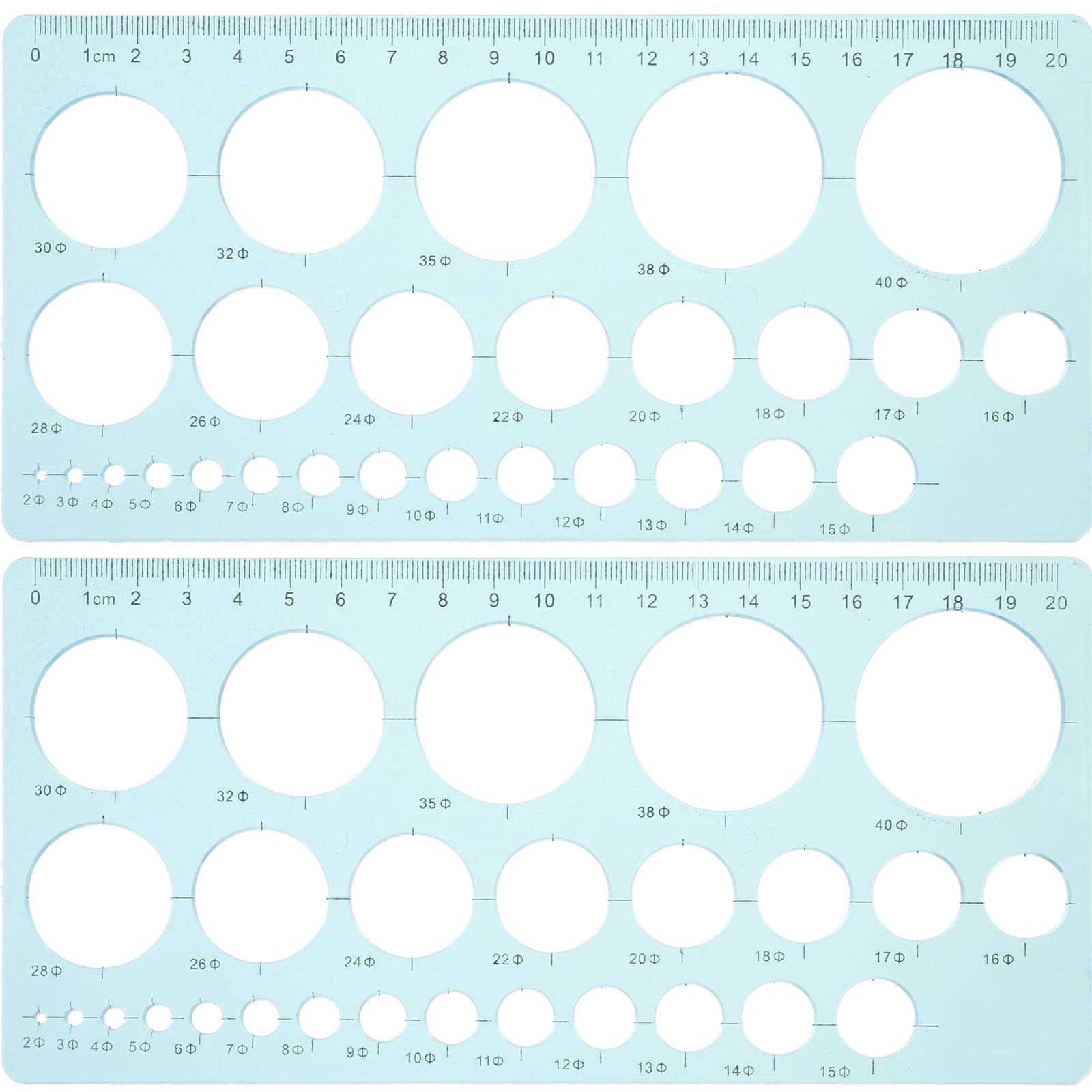 CCOCC Geometric Drawing Templates - Circle Stencil & Measuring Ruler ...