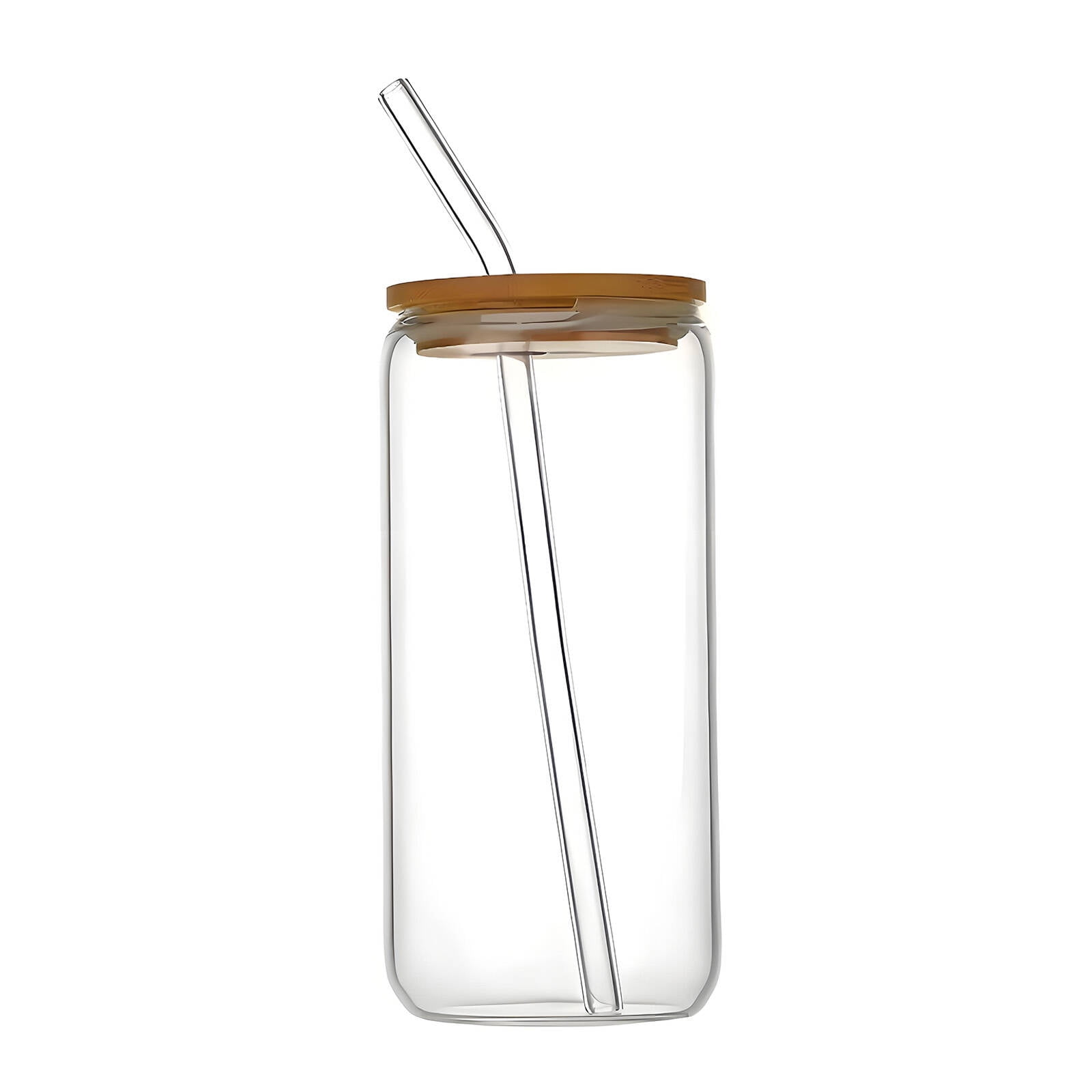 CCOCC Glass Tumbler with Bamboo Lid and Straw, 500ml, Heat and Cold ...