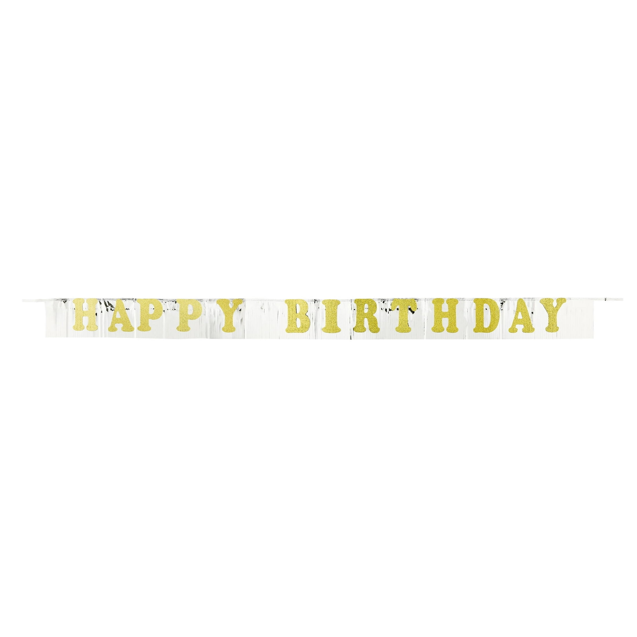 CCOCC Gold Happy Birthday Foil Fringe Party Banner, birthday door ...