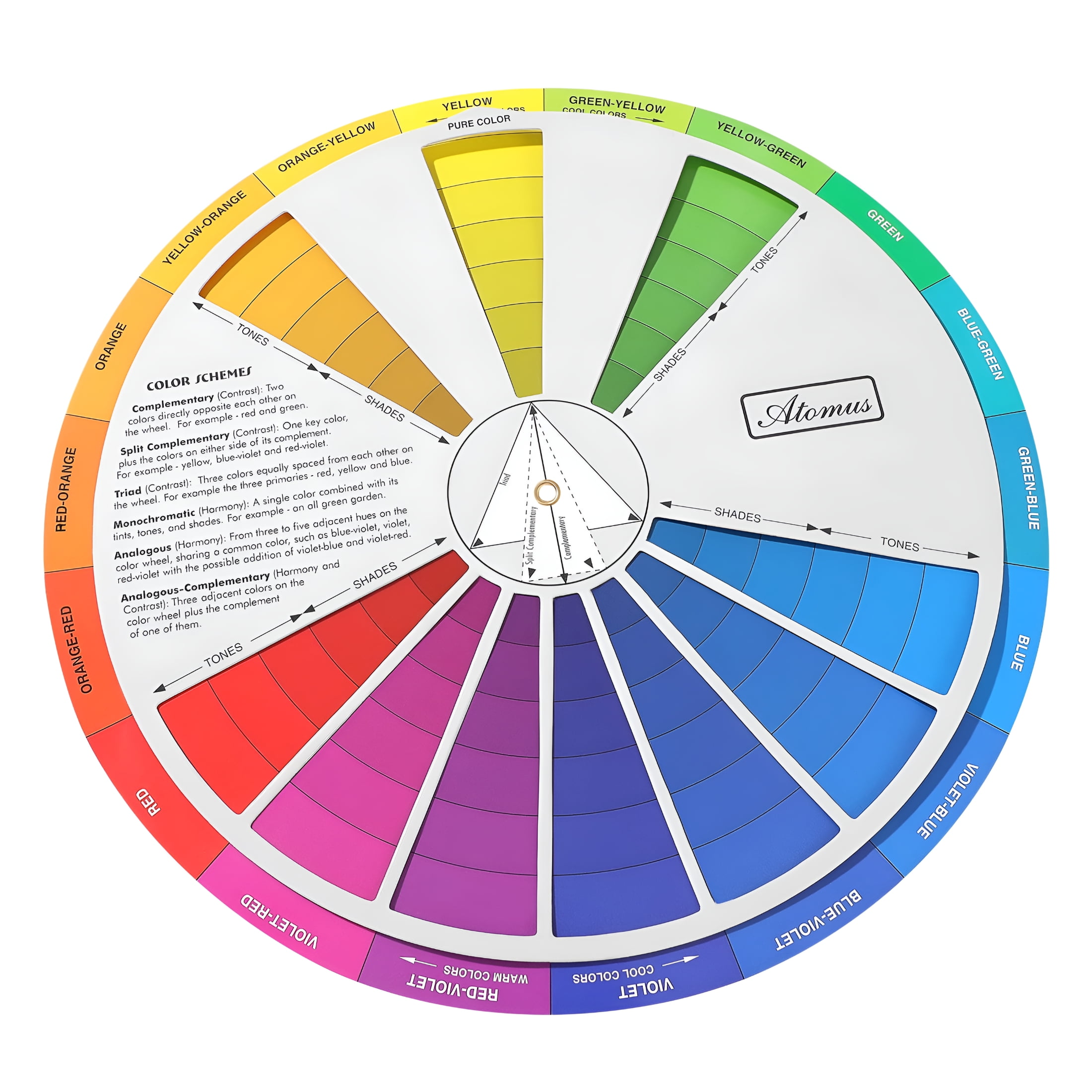CCOCC Gradient Color Wheel Learning Paper Standard Card Watercolor ...