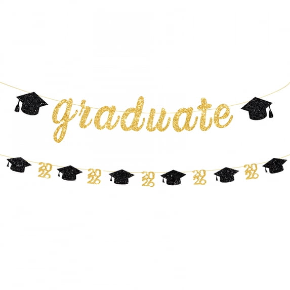 CCOCC Graduation Decorations 2026 Banner Glitter Congrats Grad Wreath ...