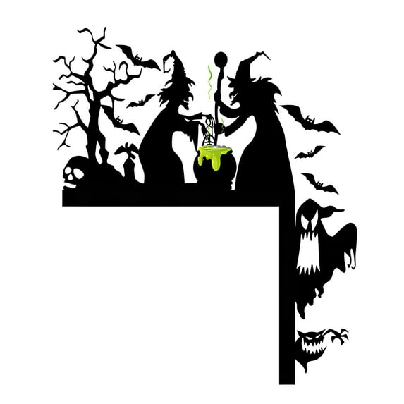 CCOCC Halloween Window Clings,Eerie Scene Creation Halloween Bedroom ...