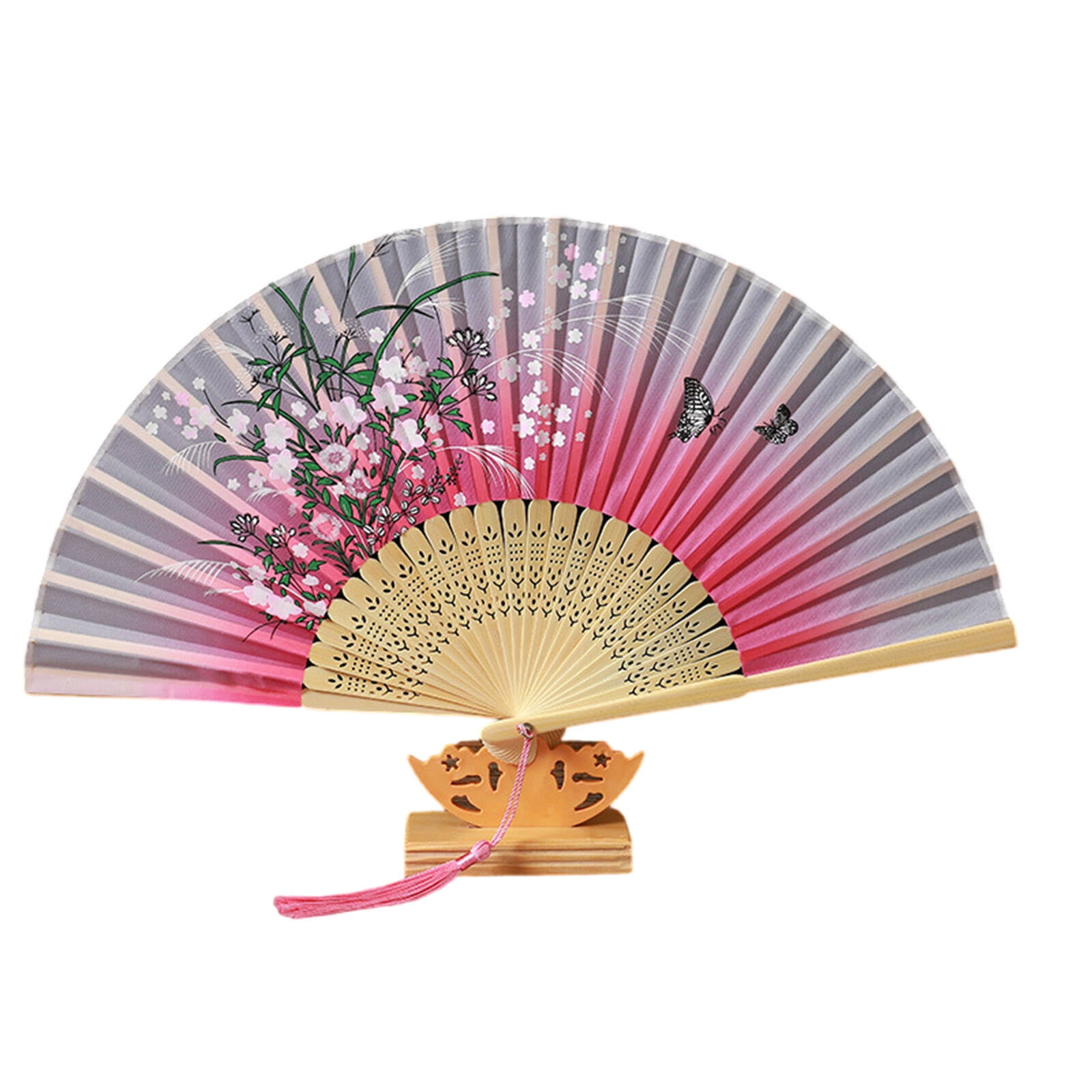 CCOCC Hand Held Flower Fan,Vibrant Floral Print Flower Hand Fan,Sturdy ...