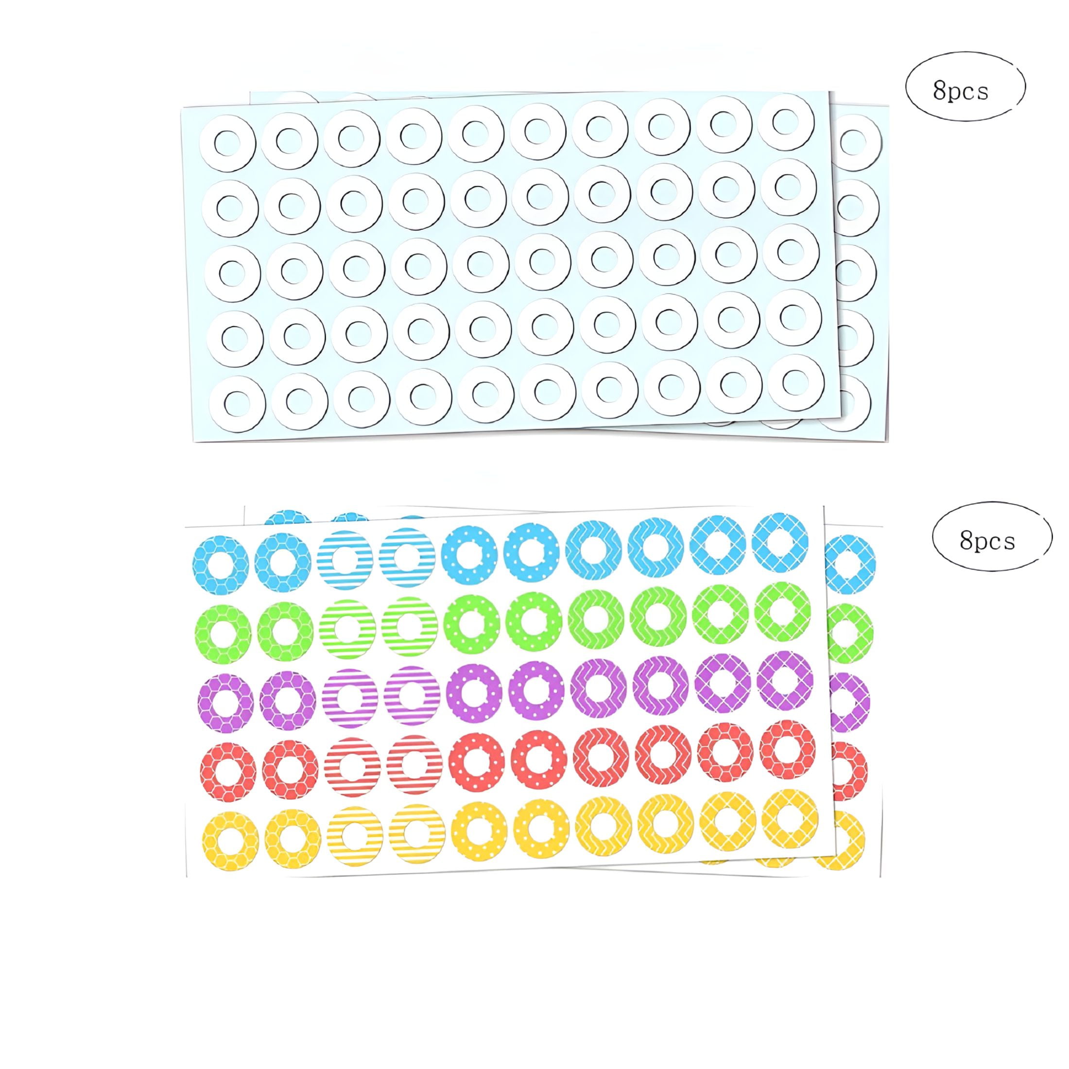 CCOCC Hole Punch Reinforcement Paper Ring Labels Stickers,Colorful Hole ...