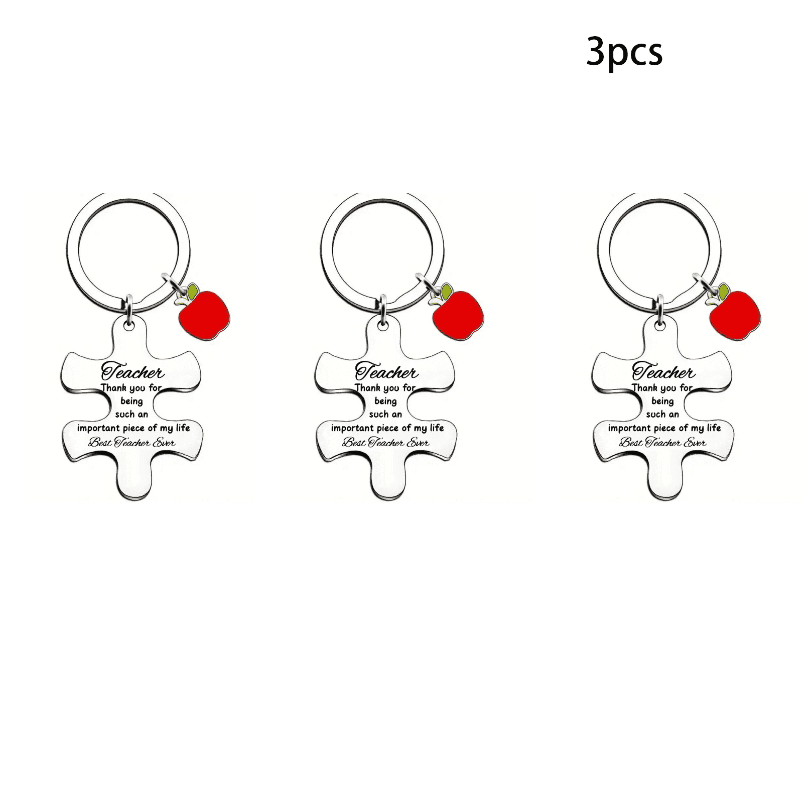 CCOCC Key Chain,Stainless Steel Teacher Keychain Gift,Puzzle Key Ring ...