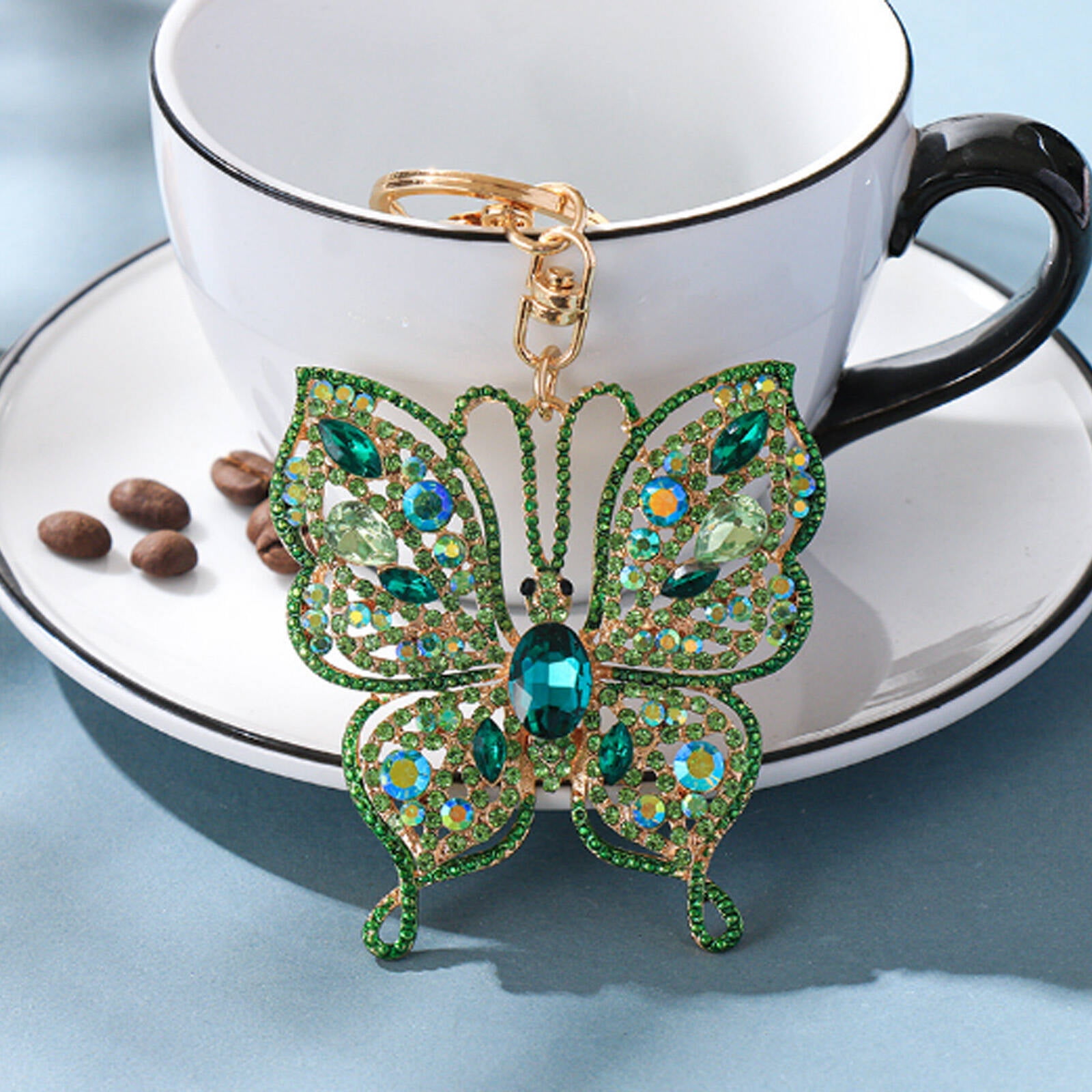CCOCC Key Chain,Unique Butterfly Design Key Holder,Colorful Gem Cute ...
