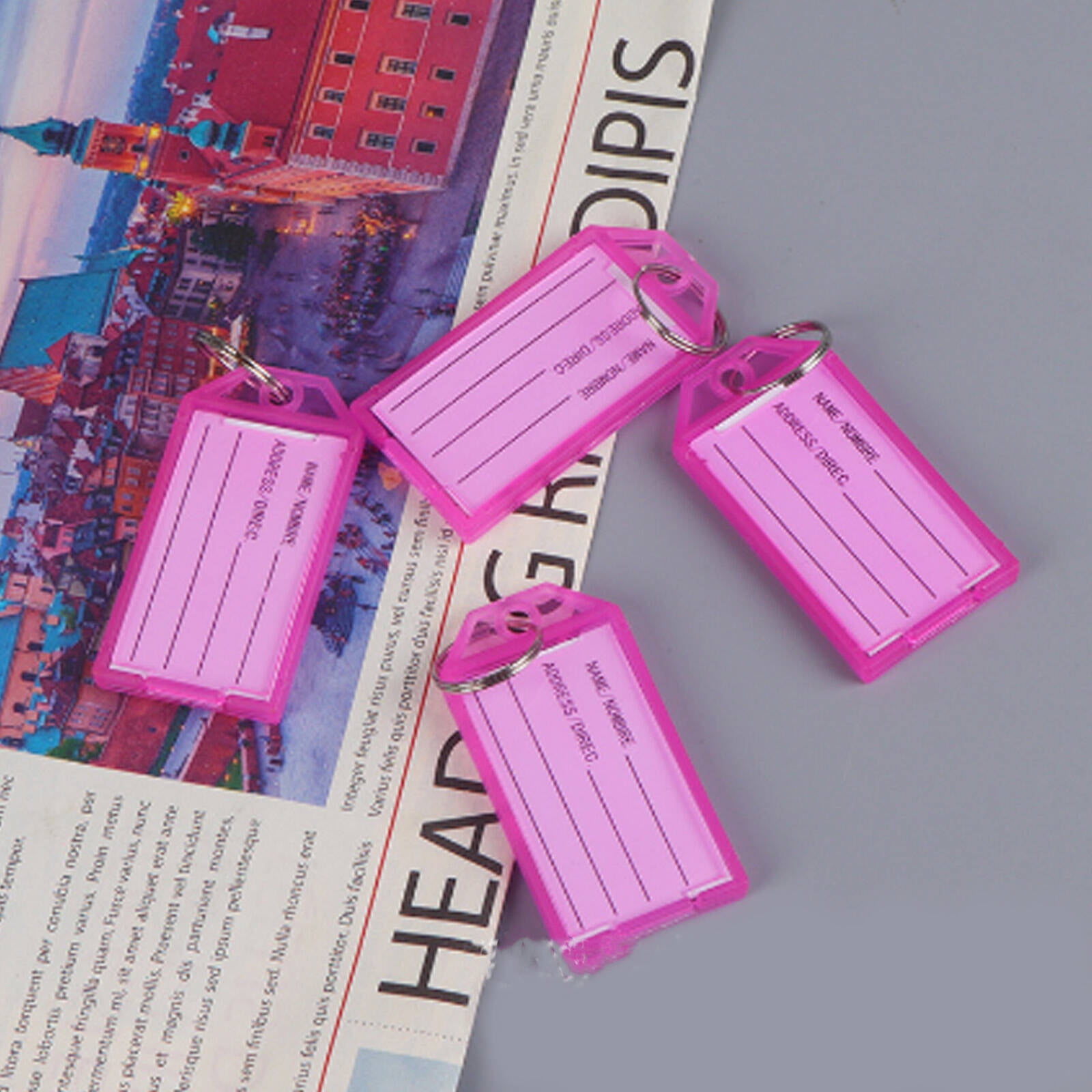 CCOCC Key Tags with Labels,Lightweight Plastic Flip-Open Design Key ...