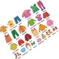 CCOCC Kids Room Decor 1 Set Clothing Sort Stickers Removable Clothes ...