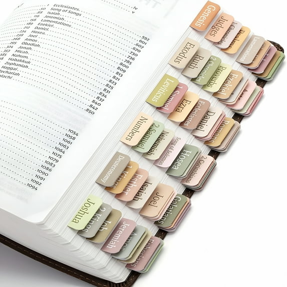 CCOCC Laminated Bible Tabs,Bible Study Journaling Supplies,Bible Book ...