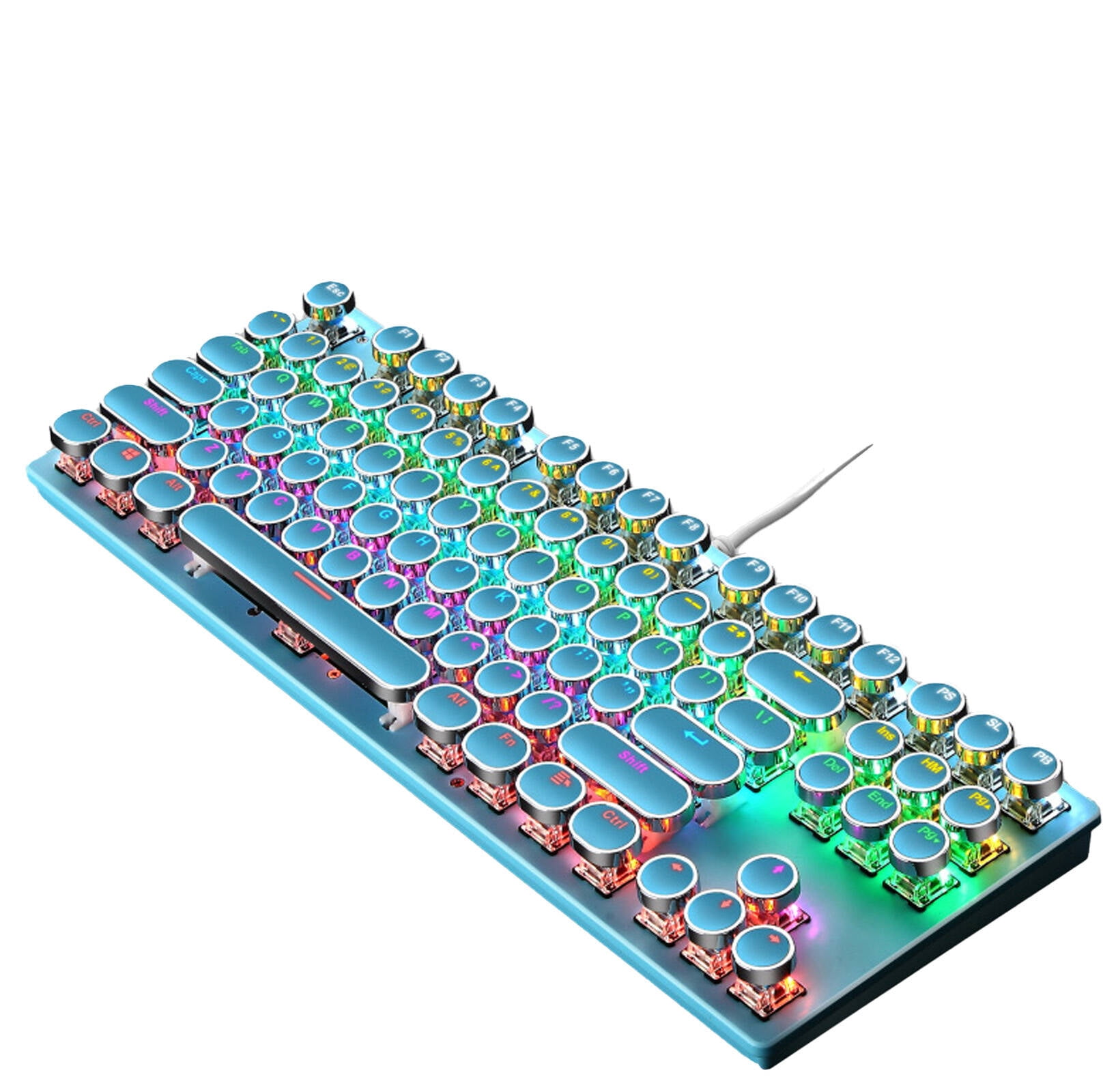 CCOCC Led Keyboard Fast Wireless Pairing Retro Keyboard Strong ...