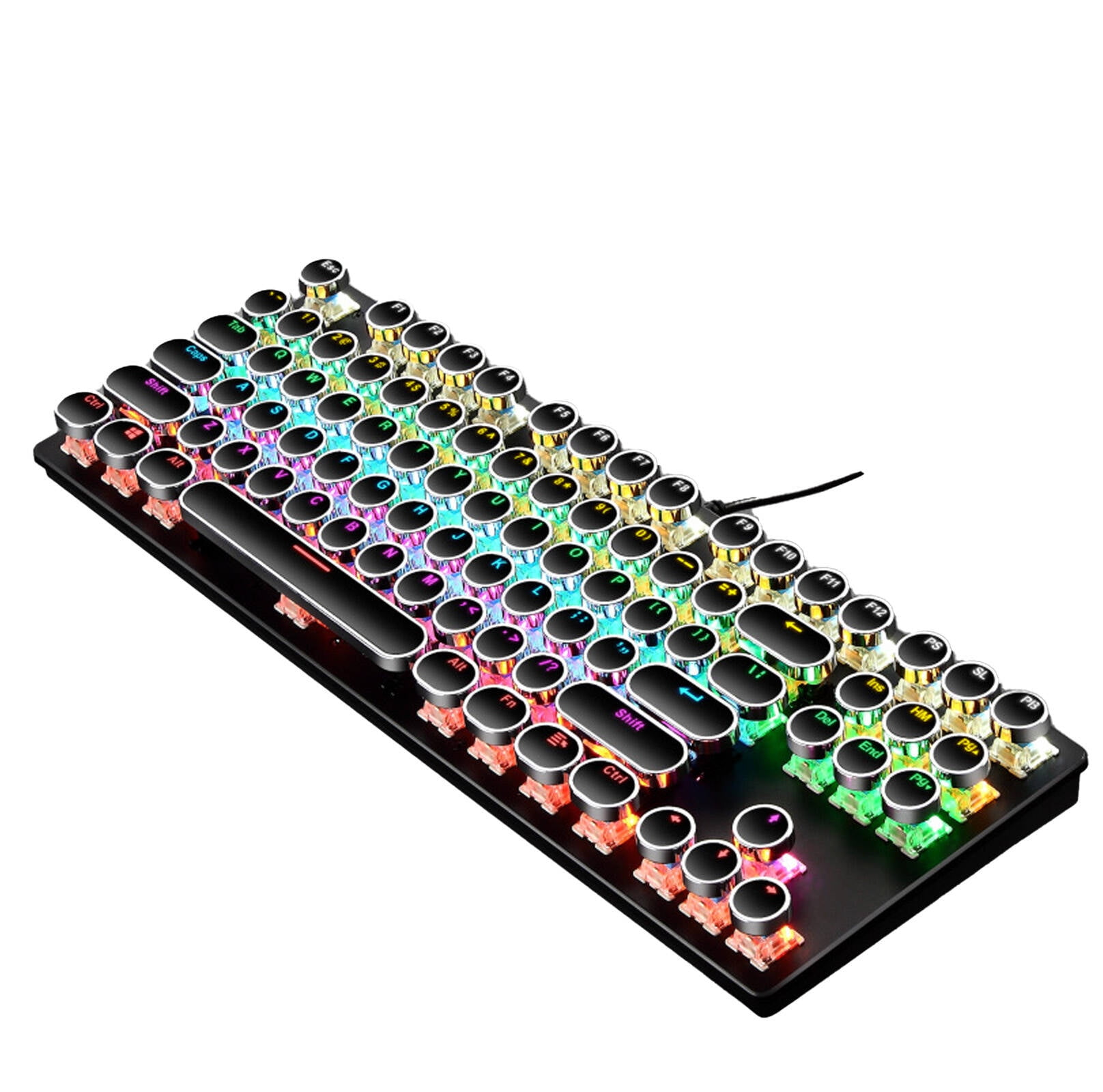 CCOCC Led Keyboard Waterproof and Sealed Design Retro Keyboard ...