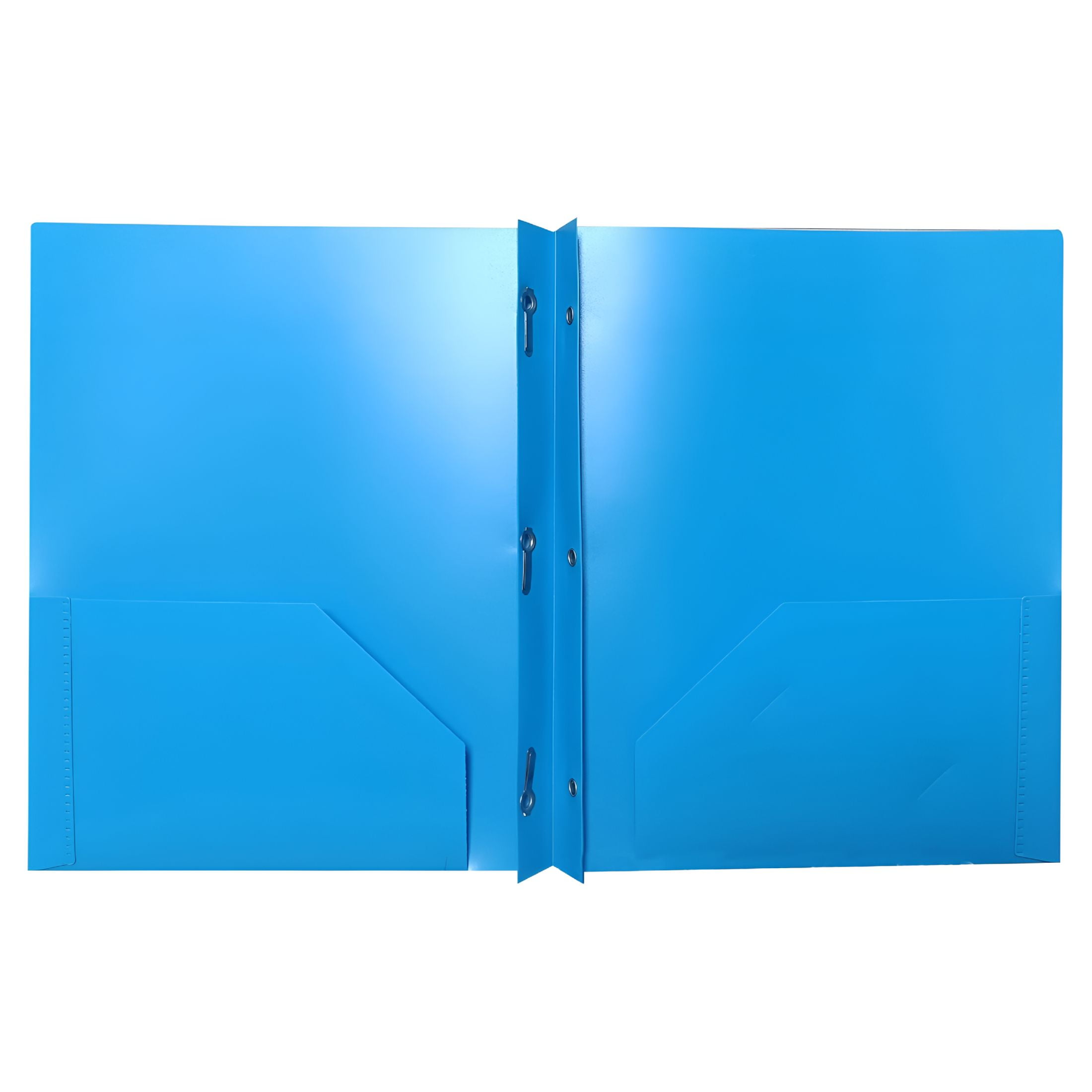 CCOCC Light Blue Plastic 2 Pocket Folders with Prongs 24 Pack ...