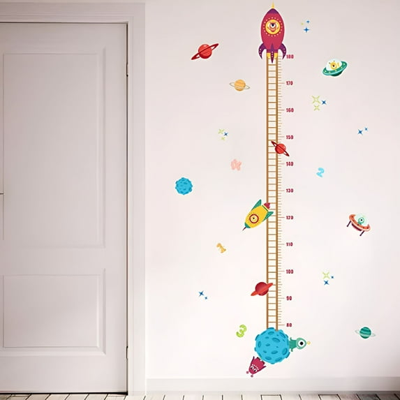 CCOCC Lovely Rocket Growth Chart Wall Stickers Kids Room Decoration ...