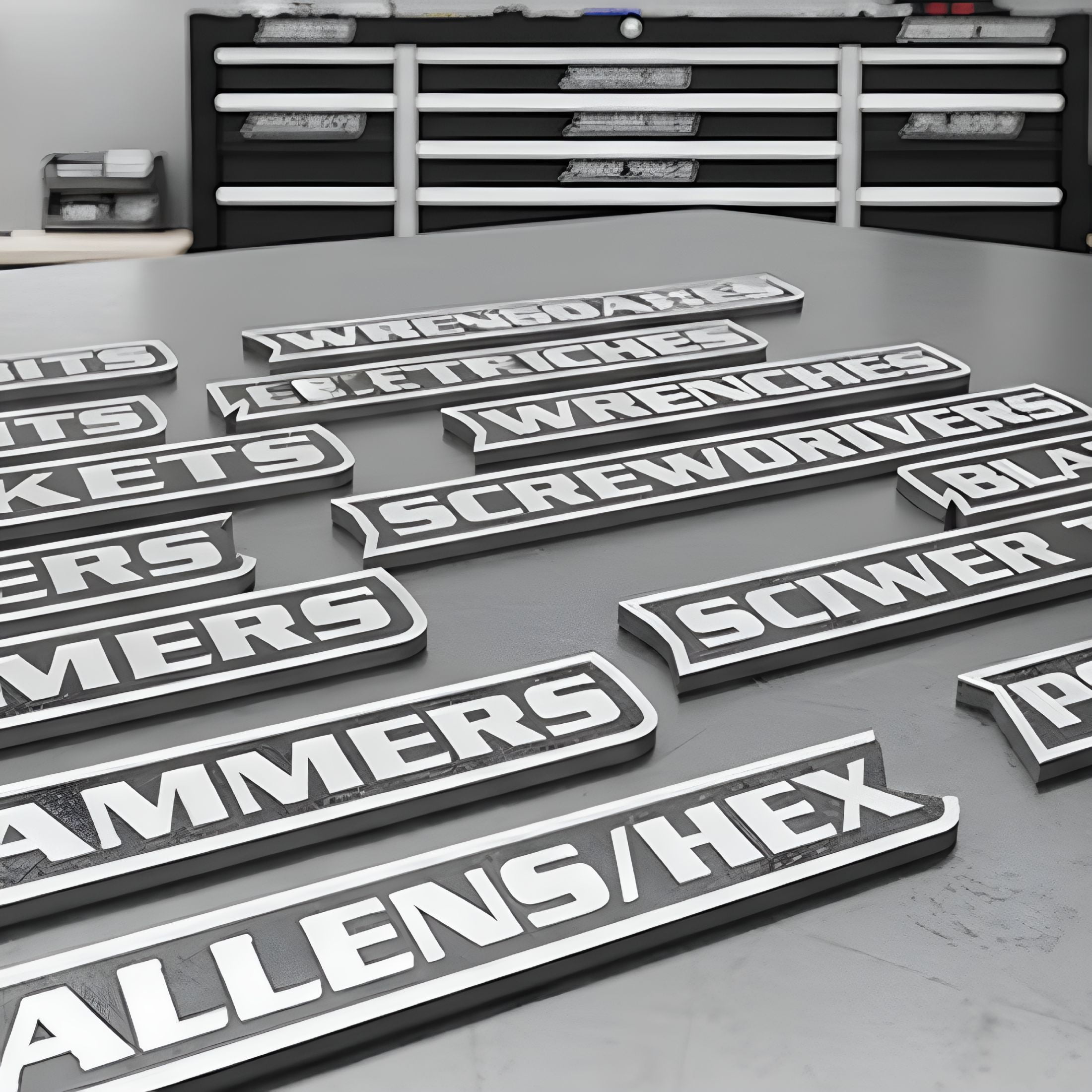 CCOCC Magnetic Toolbox Labels,12-Pack Reusable Magnet Tags,3D Printed ...