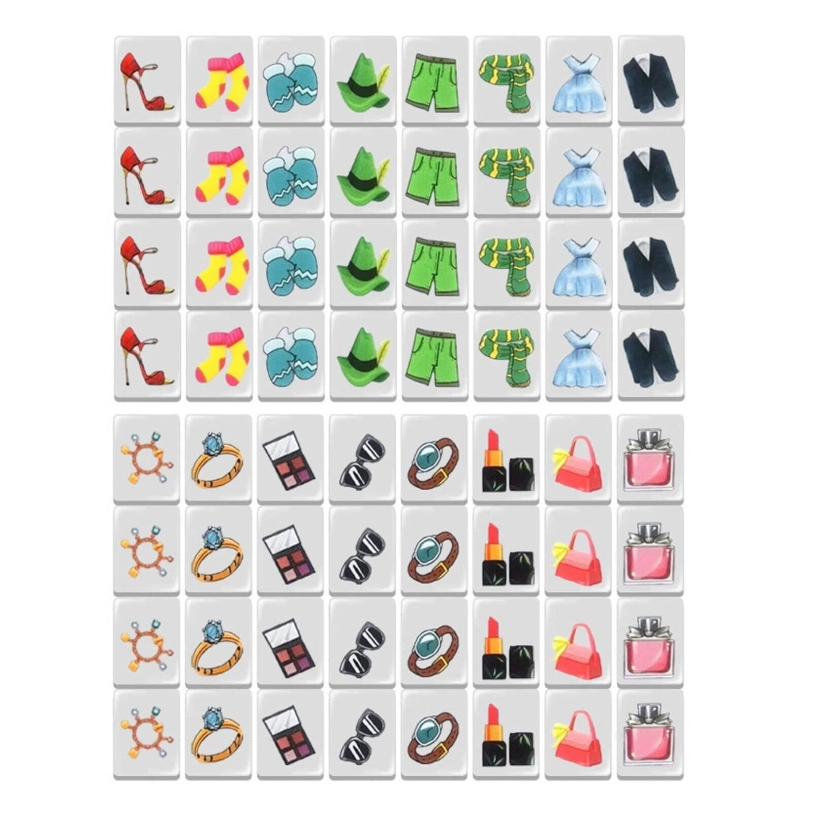 CYFW 24mm Mahjong Tile Set,Colorful Design Family Entertainment Mahjong ...
