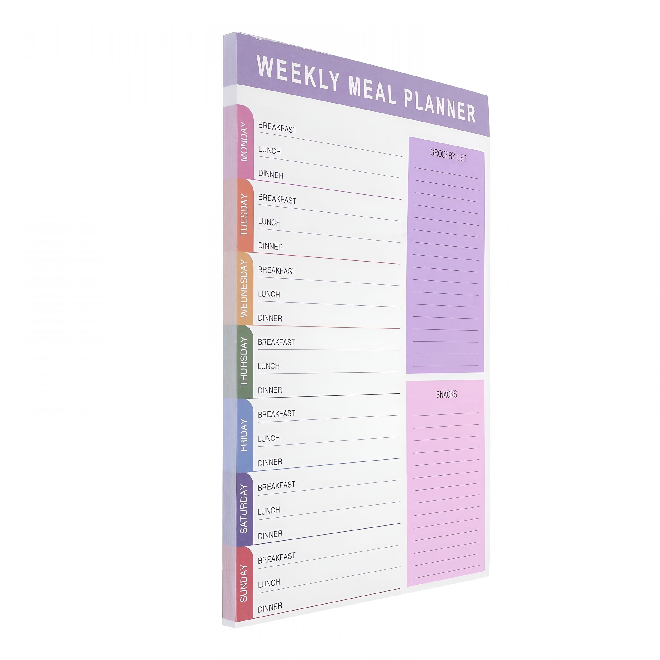 CCOCC Meal Planner 60 Undated Sheets Grocery List Menu Recipe Notepad Tear Off Sheets Daily ...