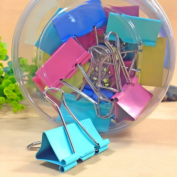 CCOCC Medium Metal Paper Clips Assorted,Colored Binder Clips Multi ...