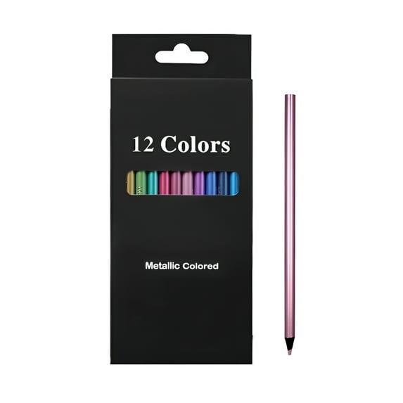 CCOCC Metallic Non Toxic Colored Pencils,12Pcs Professional Coloring ...