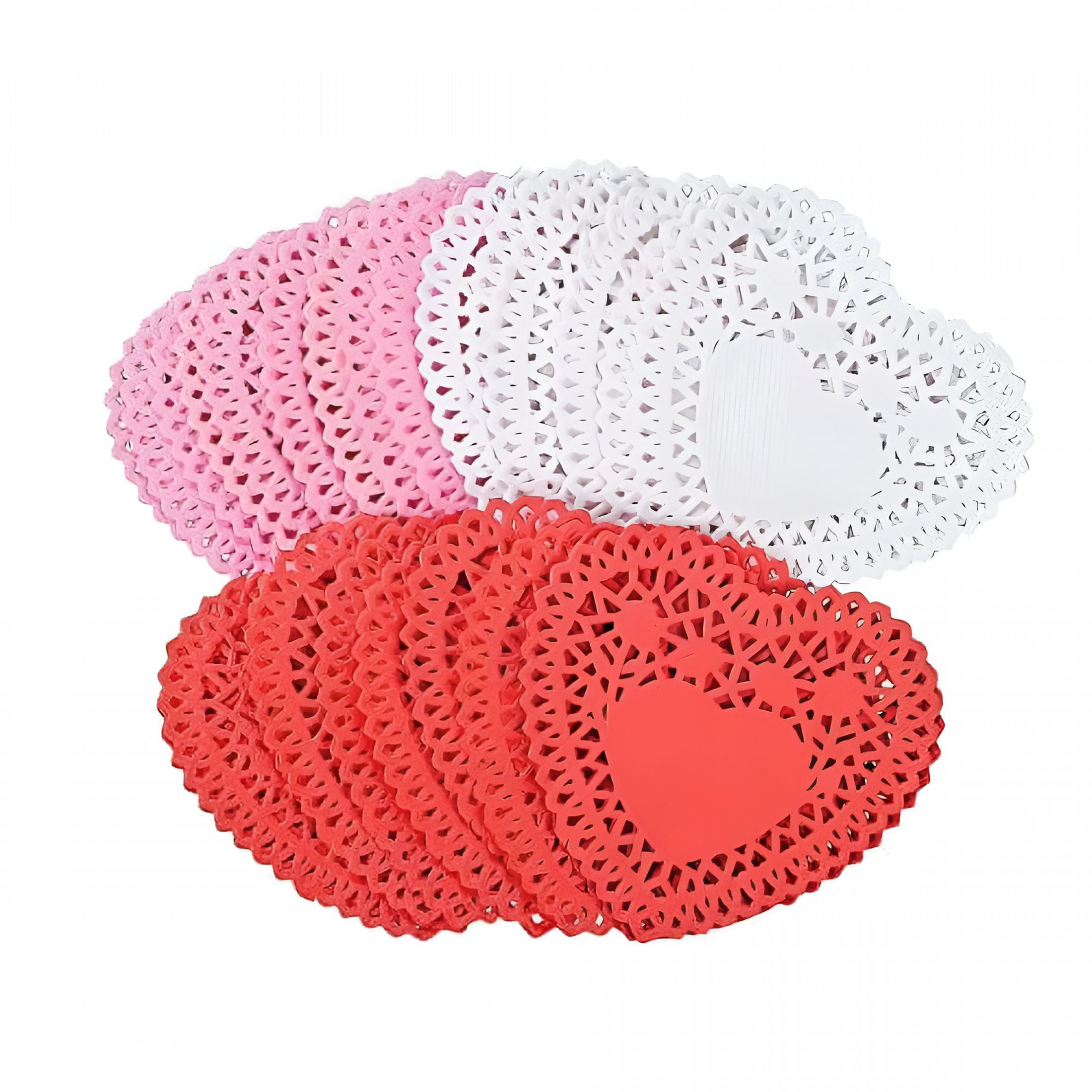 CCOCC Mini Valentine Heart Doilies - Craft Supplies Paper Heart Doilies ...