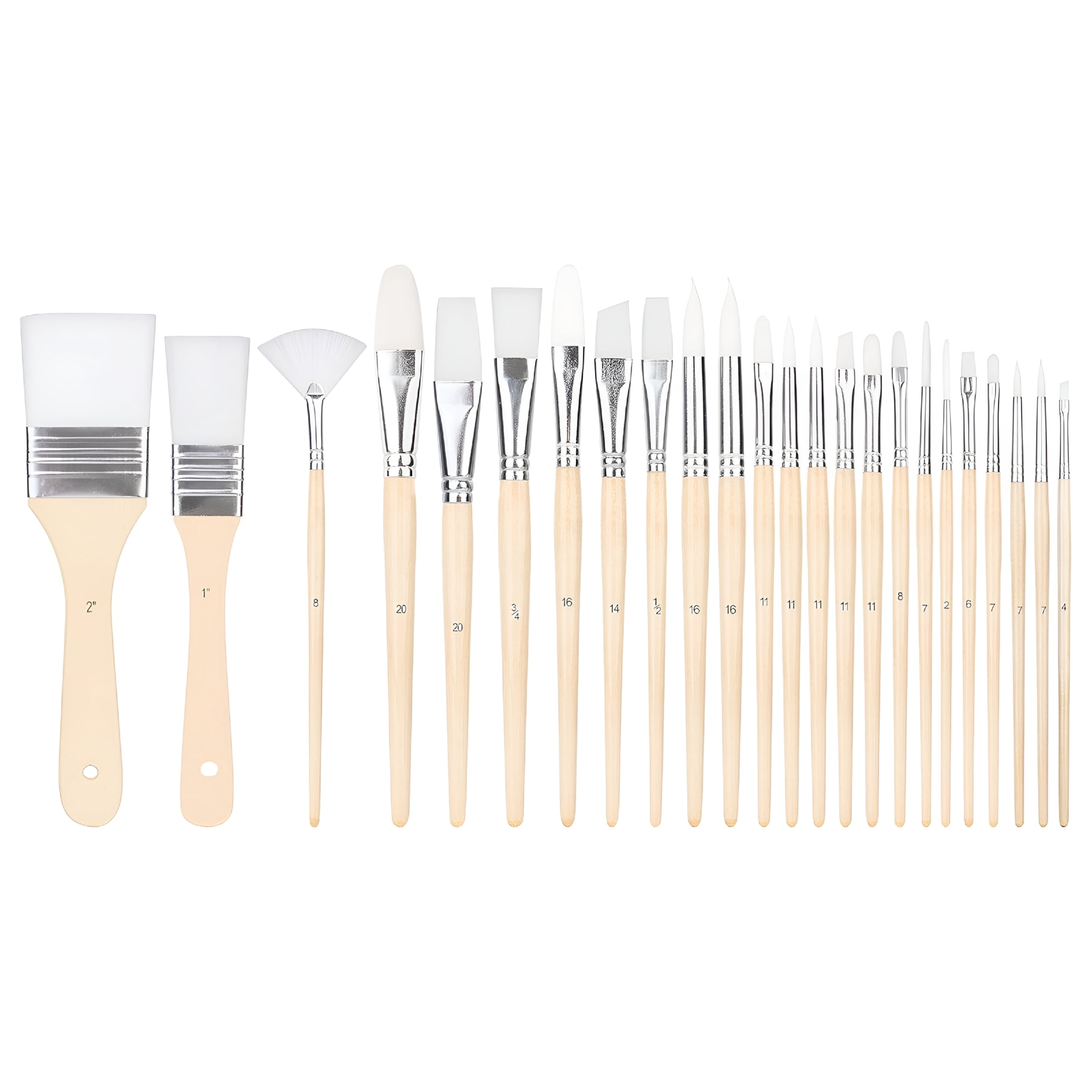 CCOCC Multi-Shaped Polyester Paint Brushes for Acrylic,Oil,Watercolor ...