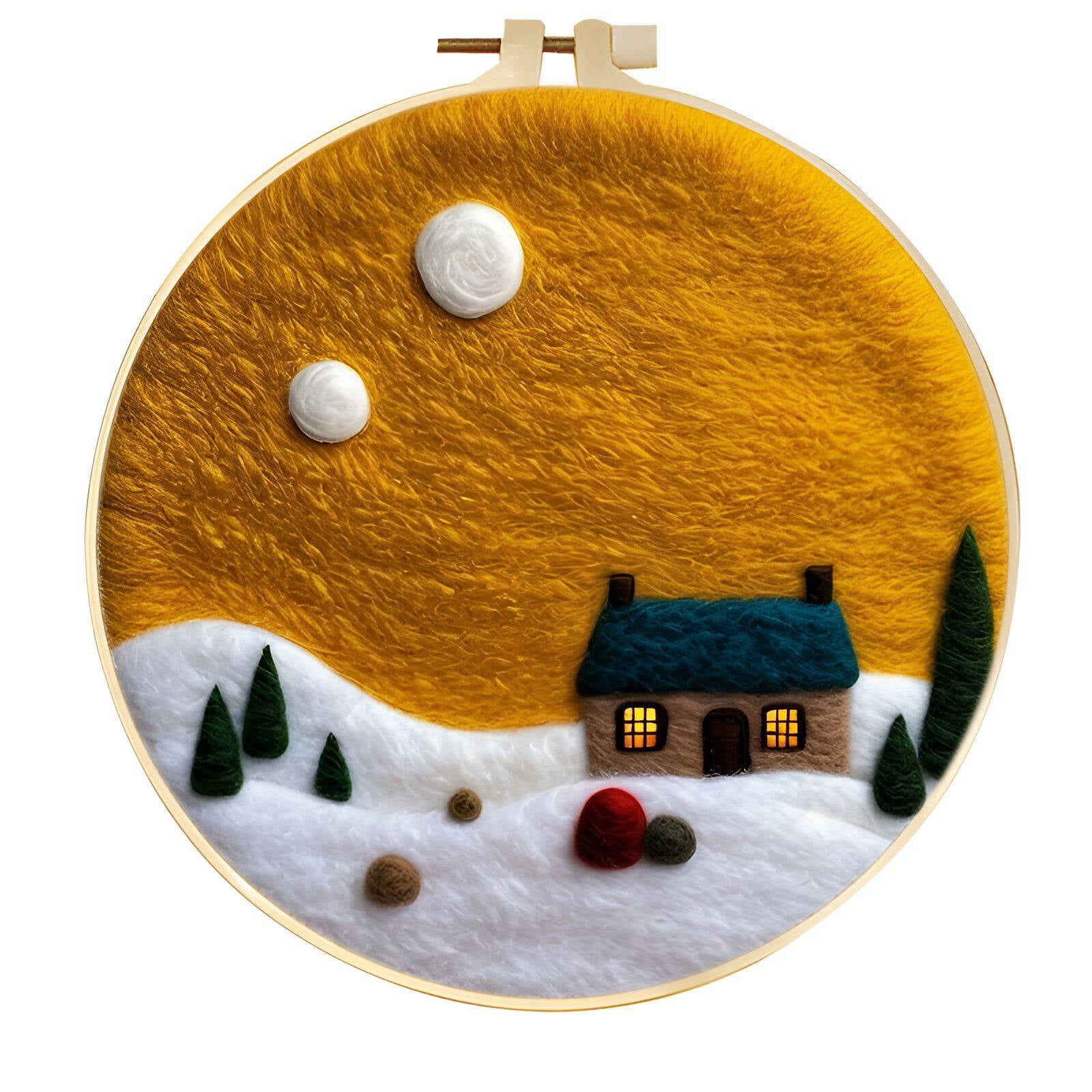 CCOCC Needle Felting Kit,Lively Themed Art Snowman Kit,Enhances ...