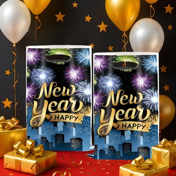CCOCC New Year Gift Bags Party Favor Treat Bags for Candy Snacks Snack ...