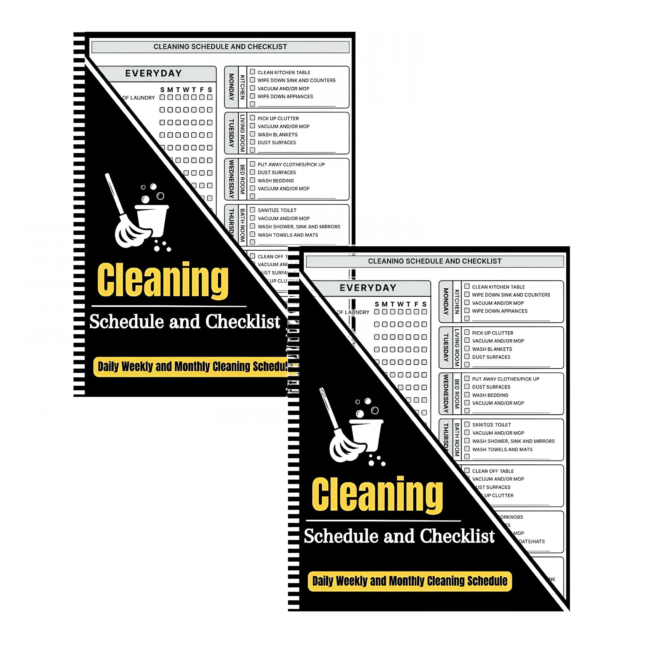 CCOCC Notebook for Recording,Cleaning Schedule And Checklist,Cleaning ...