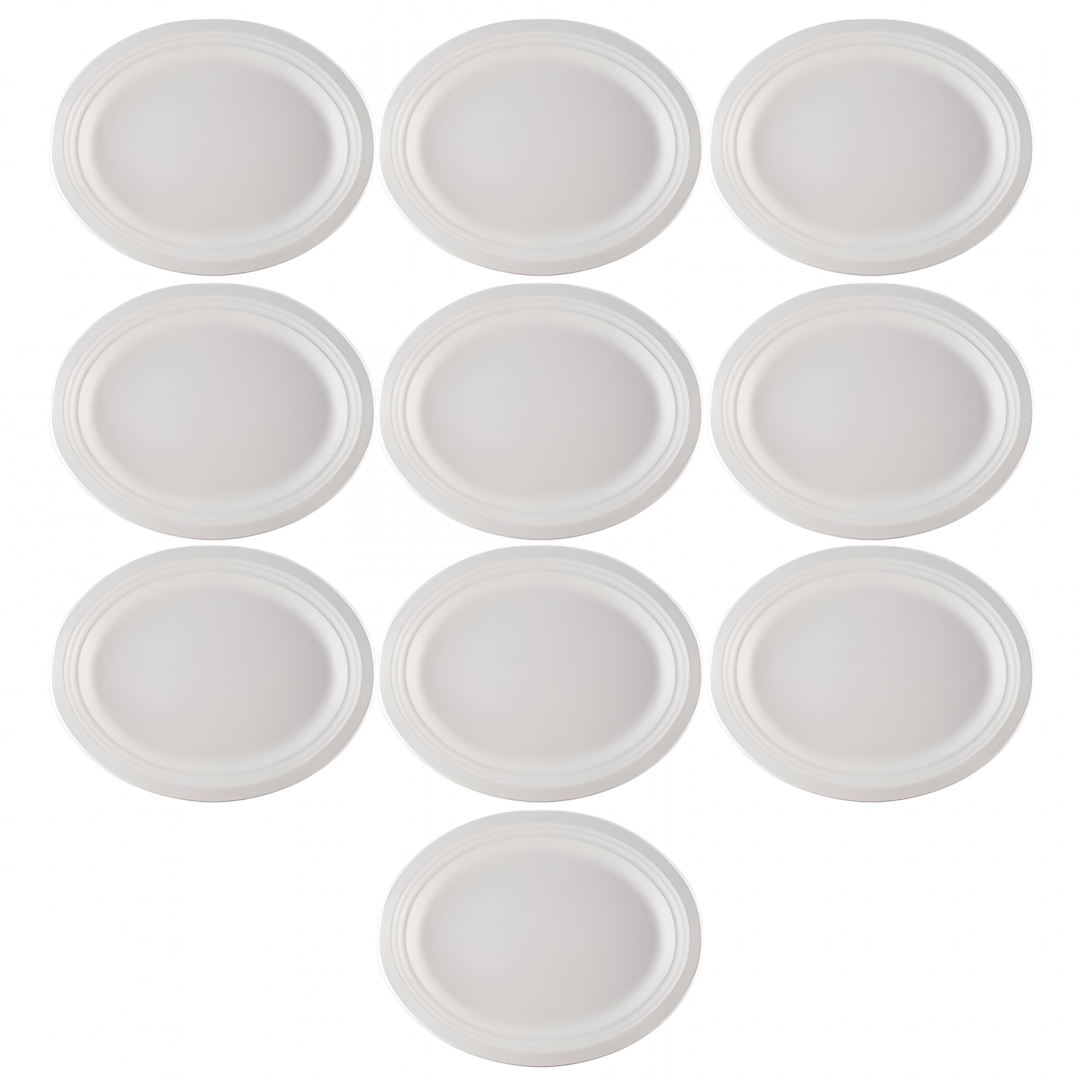 CCOCC Oval Paper Plates White 12 Inch Large Paper Plates Disposable ...