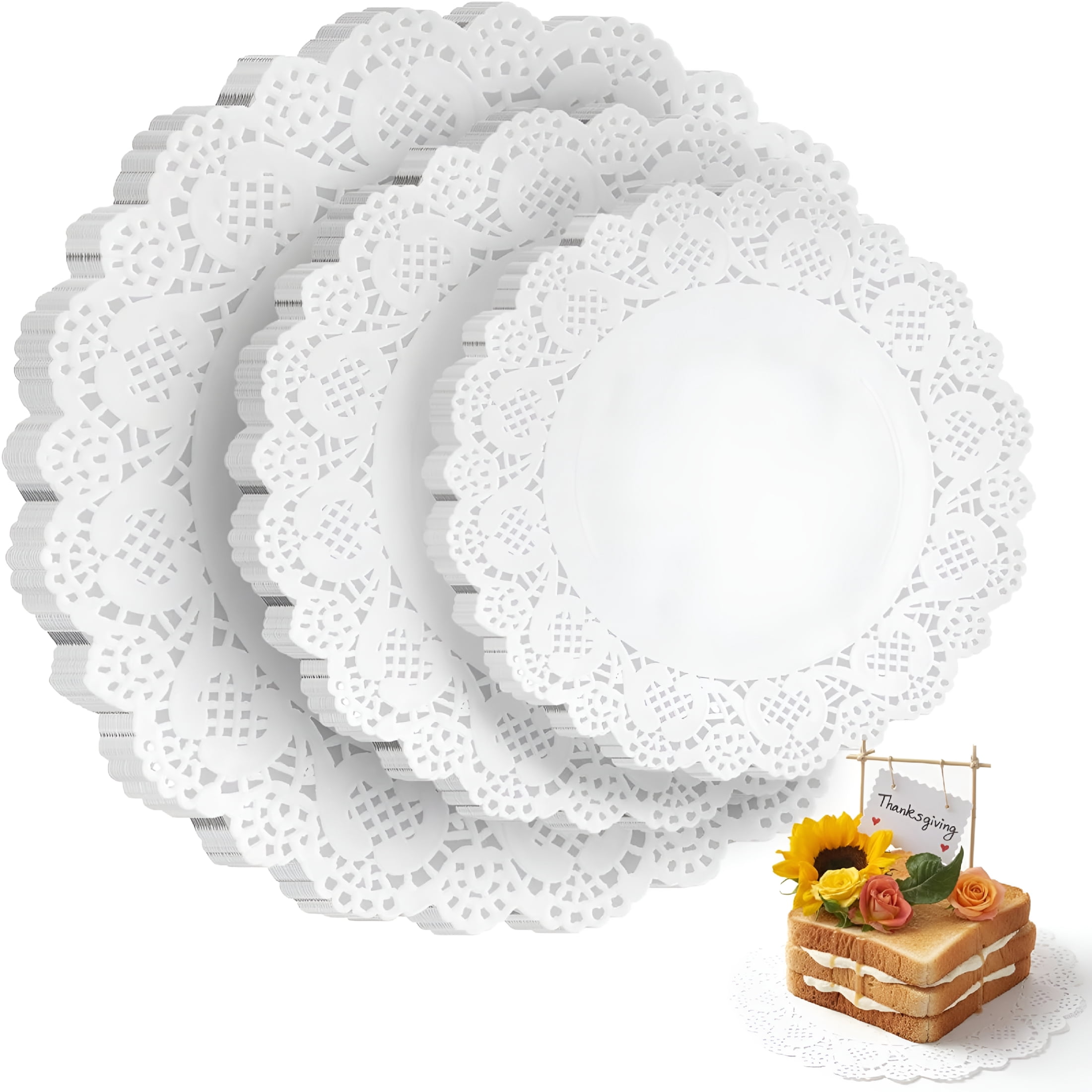 CCOCC Paper Doilies,36 Pack(12 Each 6.5“,8.5“,10.5“)-Round Lace Paper ...