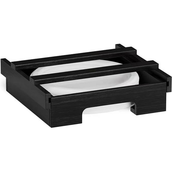 CCOCC Paper Plate Dispenser,Spacious Storage Paper Plate Holder,Eco ...