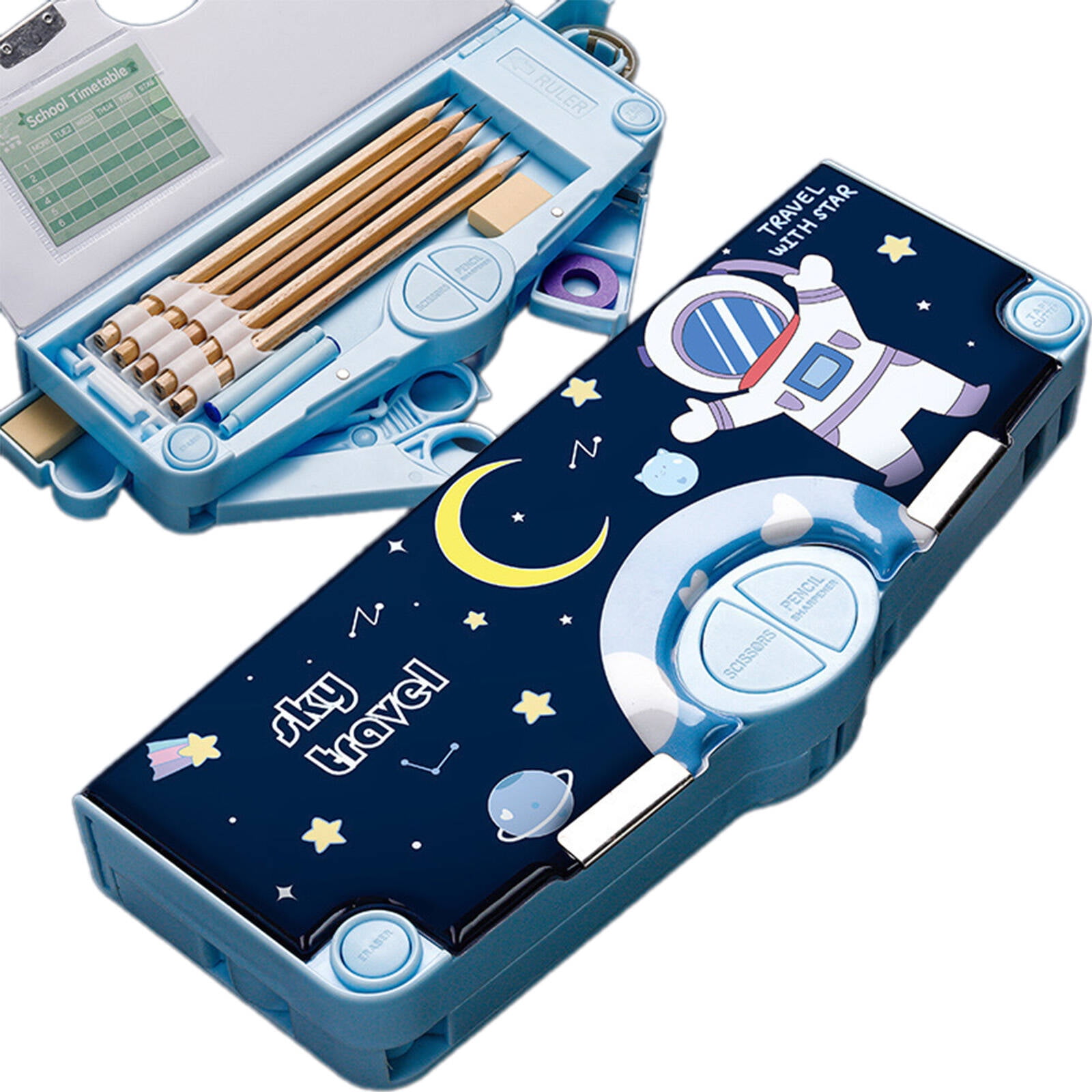 CCOCC Pencil Case,All-in-One Pencil Box with Sharpener and Eraser,Ample ...