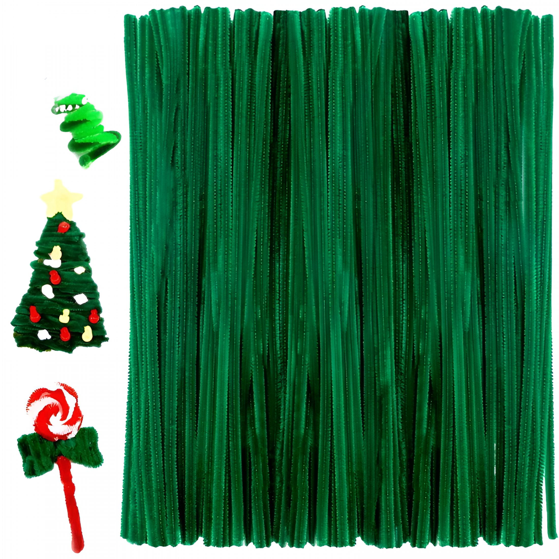 CCOCC Pipe Cleaners for Crafts (200Pcs in Christmas Green),12 Inch Long ...
