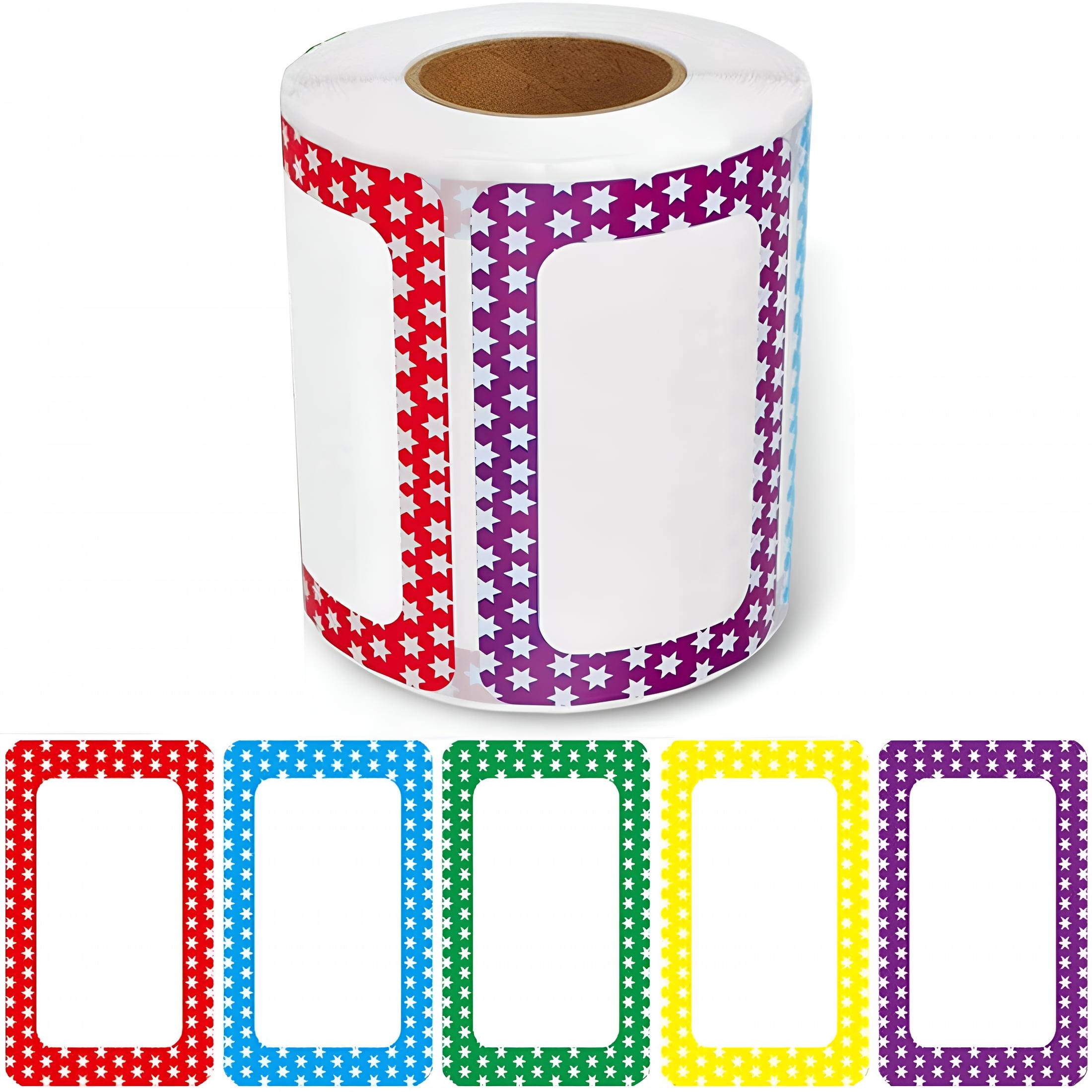 CCOCC Plain Name Tag Sticker - Waterproof Name Tag Labels with Bright ...