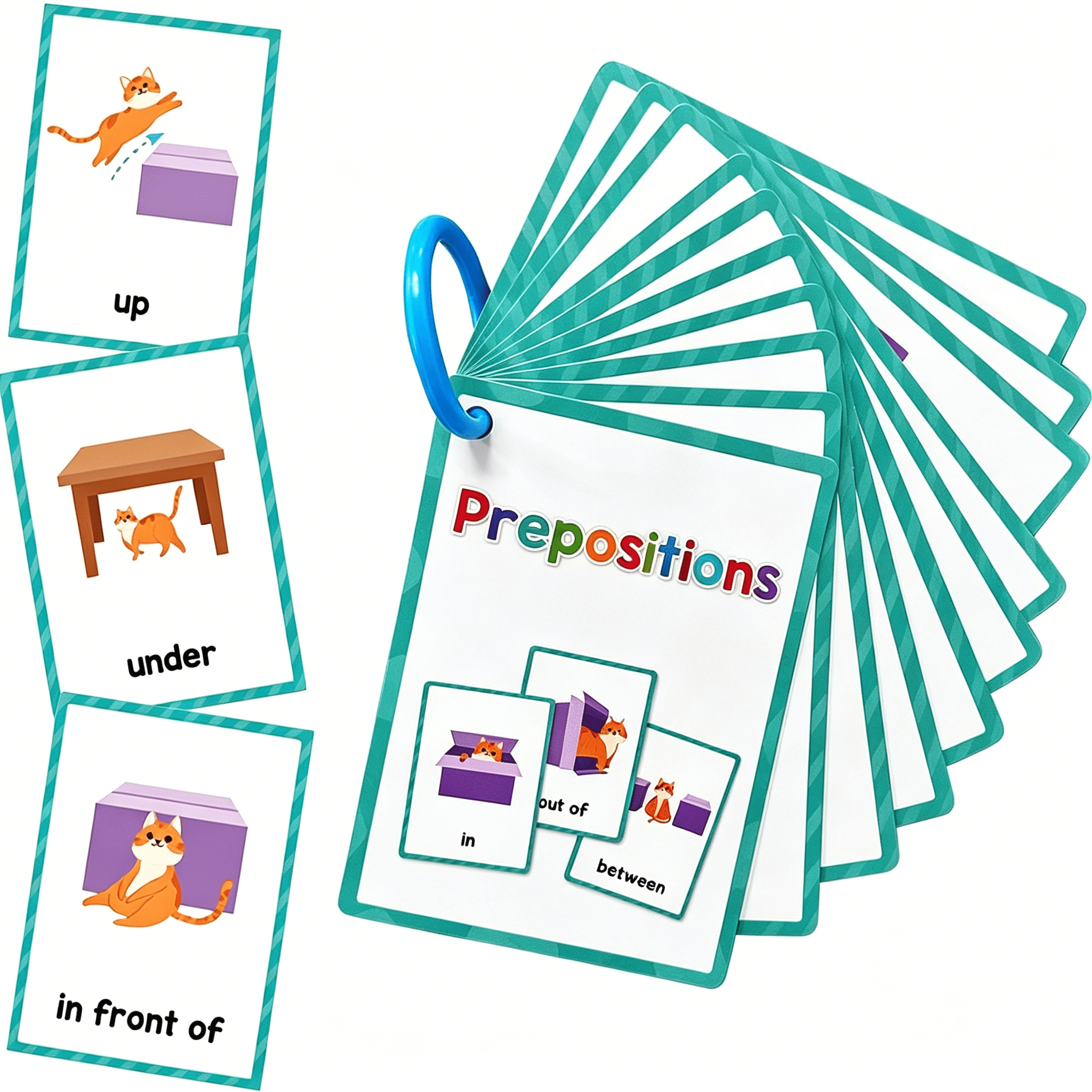 CCOCC Prepositions Flashcards: English Words, High Frequency, Beginning ...