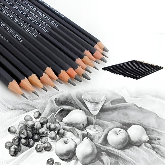 CCOCC Professional Drawing Sketching Pencil Set,14 Pieces,Graphite,12B ...