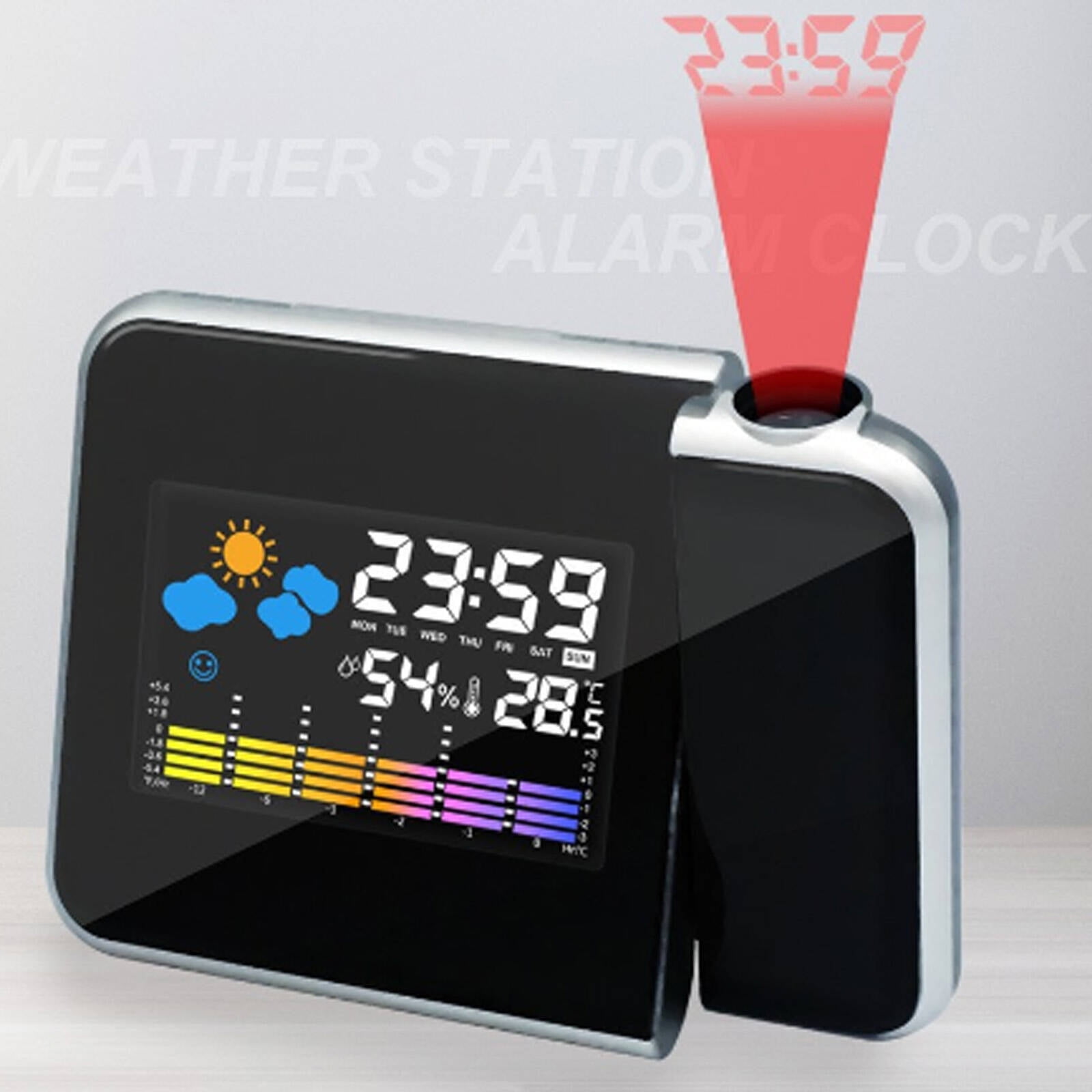 CCOCC Projection Alarm Clock,Clear LED Projection Alarm Clock for Night ...