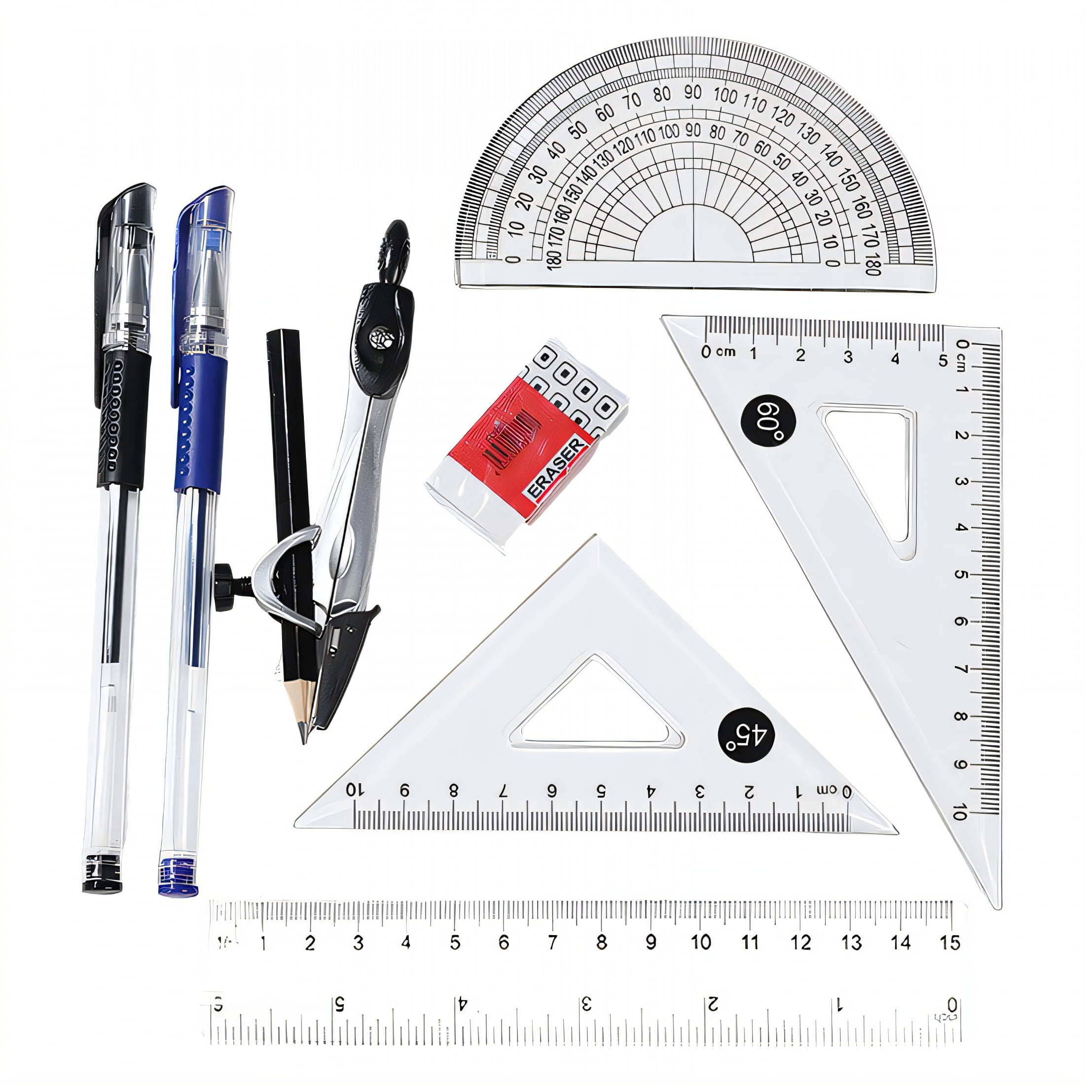 CCOCC Protractor and Compass Set,Multifunctional Geometry Set for ...