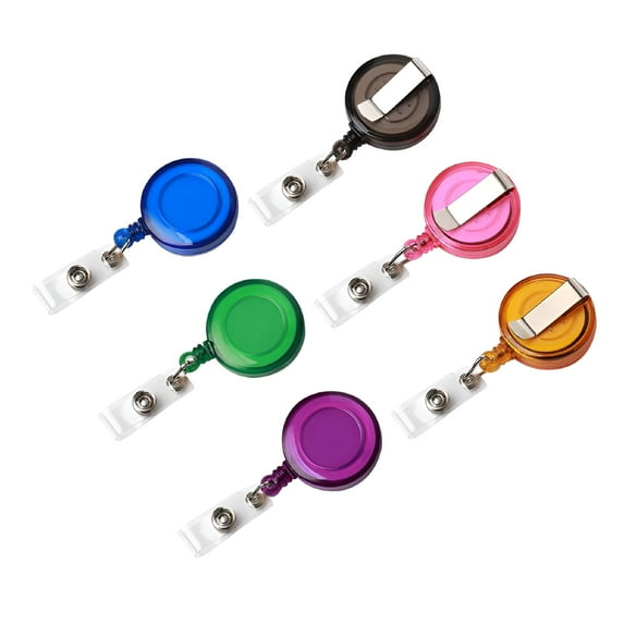 CCOCC Retractable Badge & ID Holders,PVC Red - Walmart.com