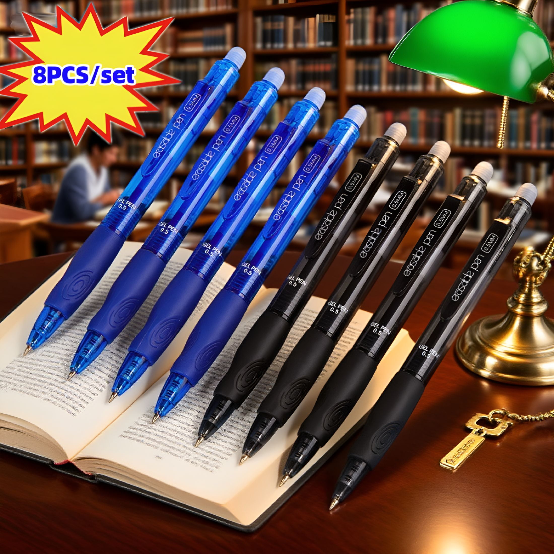 CCOCC Retractable Erasable Gel Pens Clicker Fine Tip 0.5mm Flame Design ...