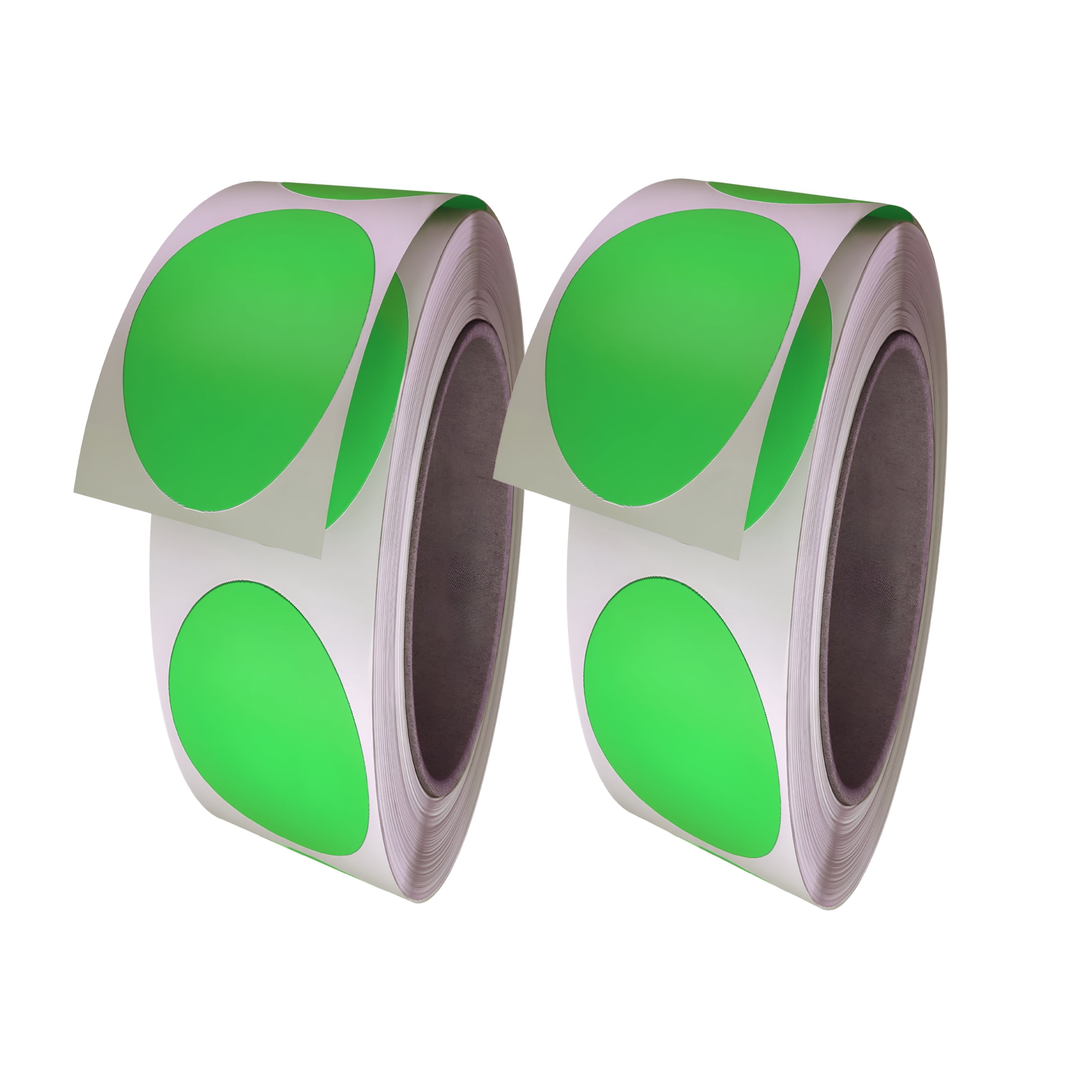 CCOCC Round Colored Stickers 2 inch 50mm - Neon Green Color Labeling ...