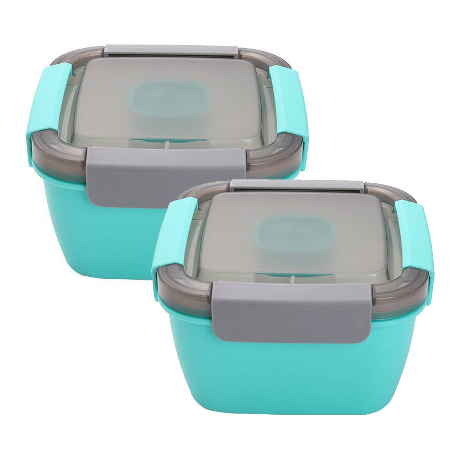 CCOCC Salad Container for Lunch,Dual Compartment Design Salad Bowls to ...