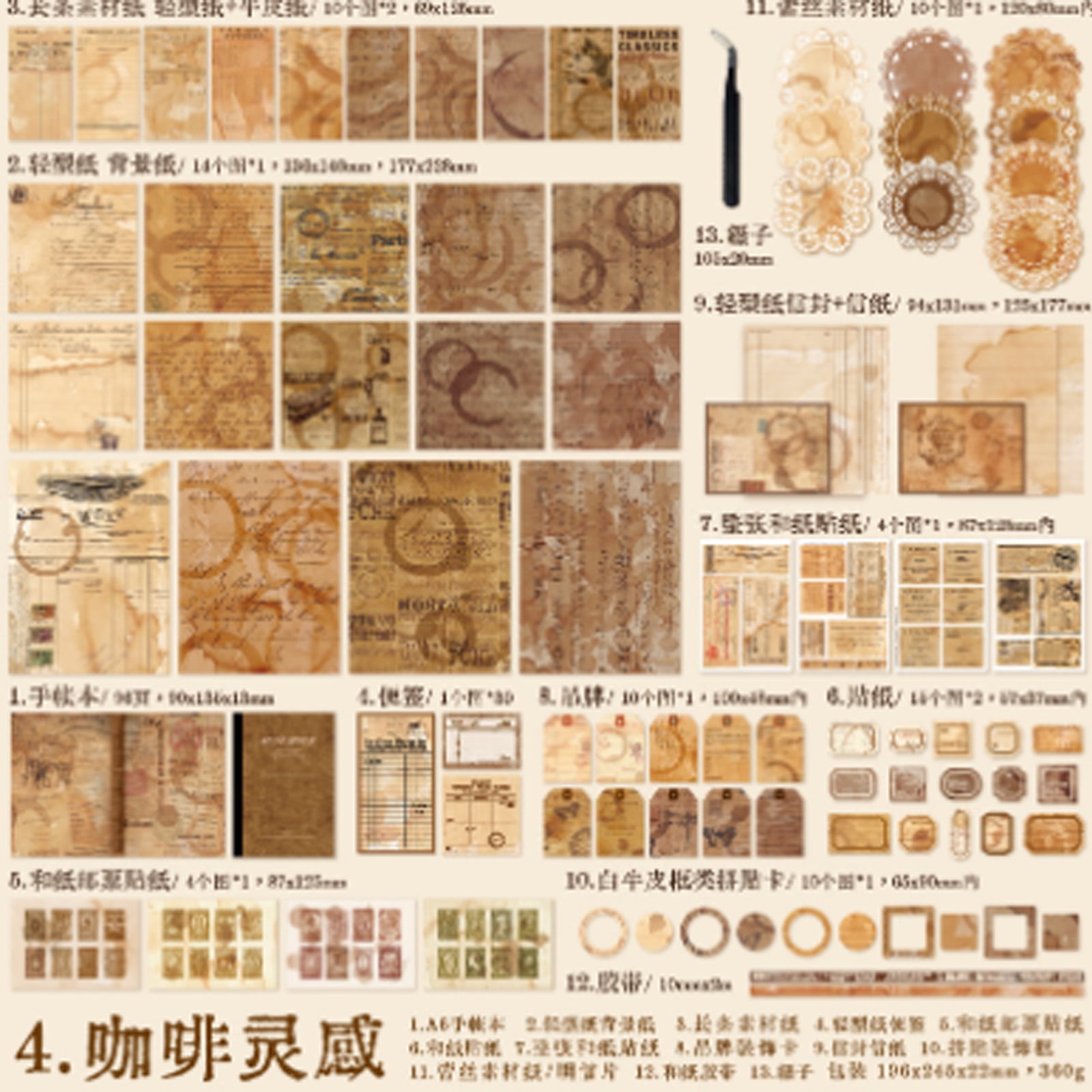 CCOCC Scrapbook Kit,Complete Scrapbook Kit Stickers,Creative Designs ...